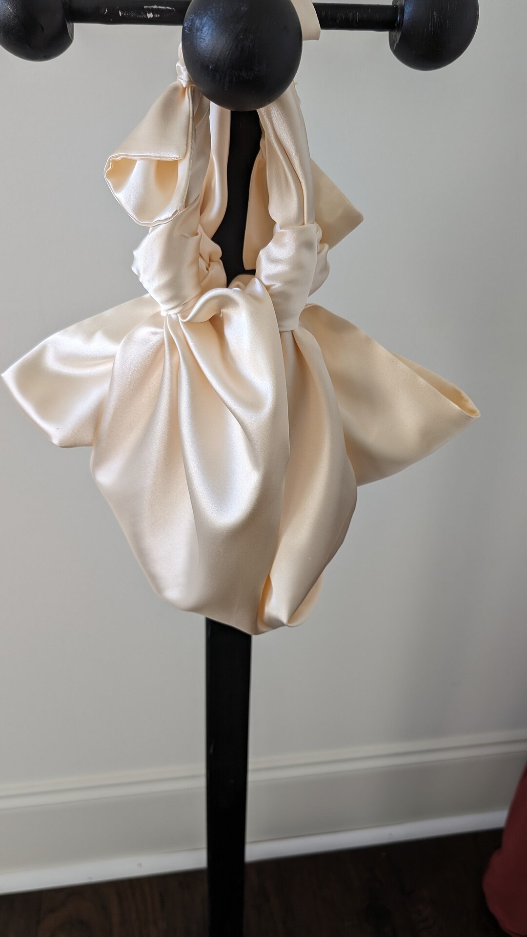 Cream Ascot Knot Bag Satin Bag Wedding Bag Bridesmaid Prom Bag Gift for ...