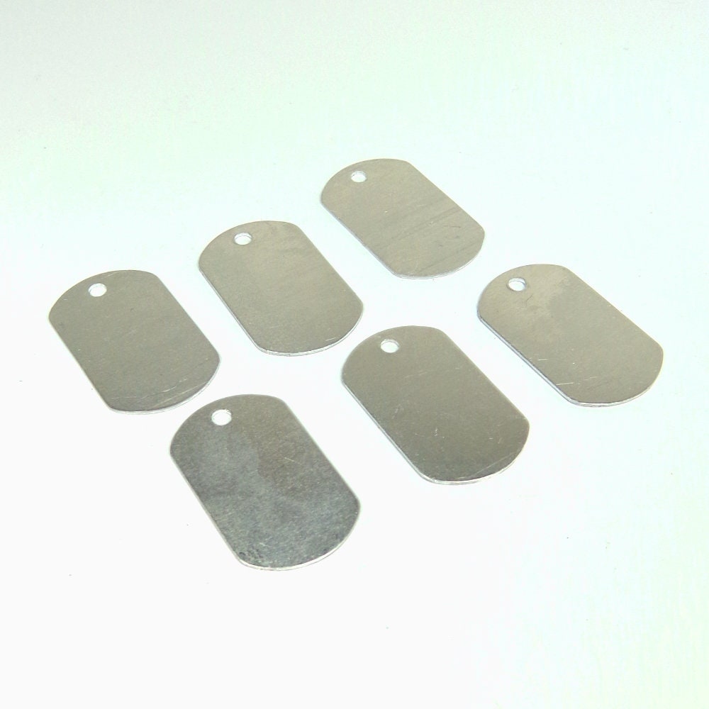 Aluminium Stamping Blank Dog Tag With Hole 1 1/4 x 3/4 Inches | Etsy
