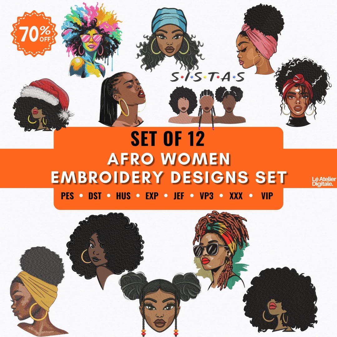 Elegant Afro Women Embroidery Designs, Stylish Black Girls Fashion ...