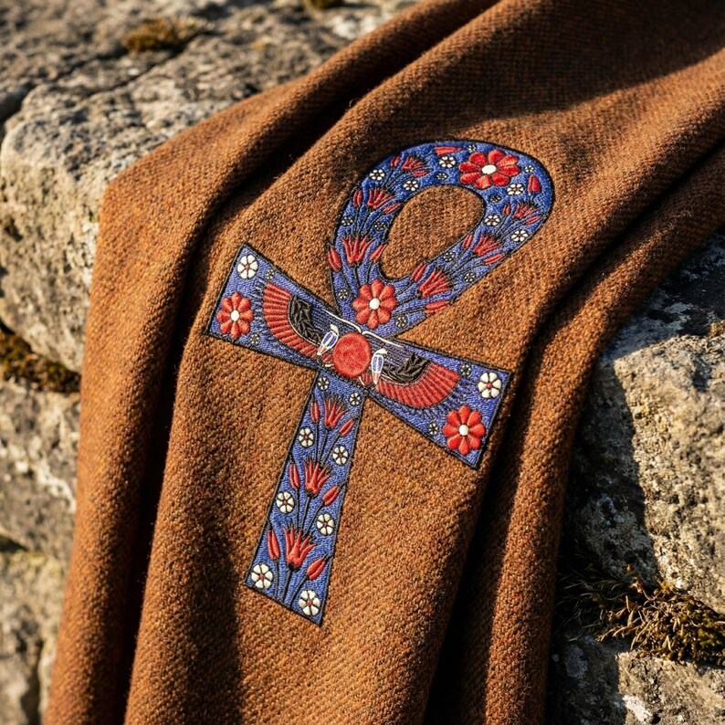 Holy Floral Ankh Embroidery Design - Mystic, Ancient and Sacred ...