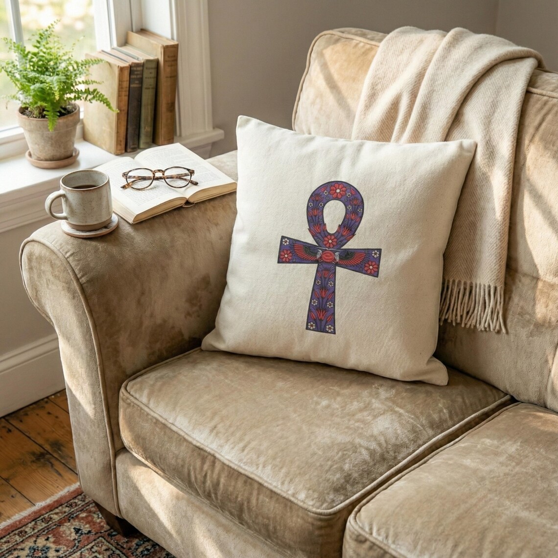 Holy Floral Ankh Embroidery Design - Mystic, Ancient and Sacred ...