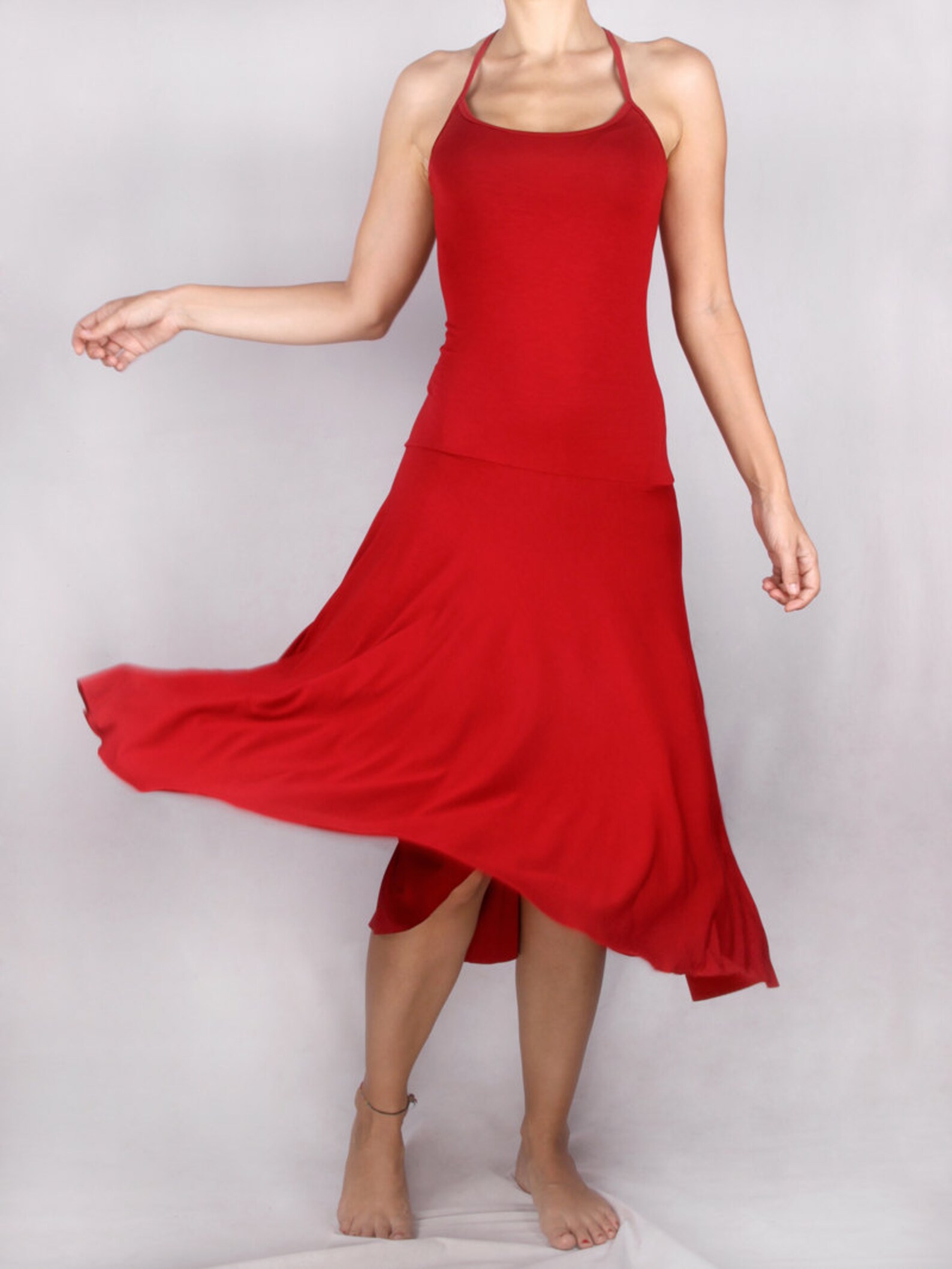 Miriam Spinning Dress in Rayon Lycra RED - Dance Wear, Active Wear - Etsy