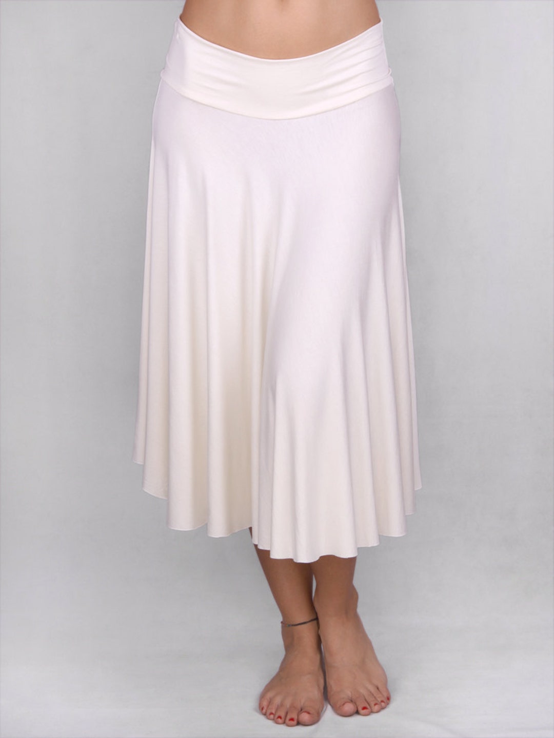 Miriam Spinning Skirt in Rayon Spandex OFF WHITE - Dance Wear, Practice ...