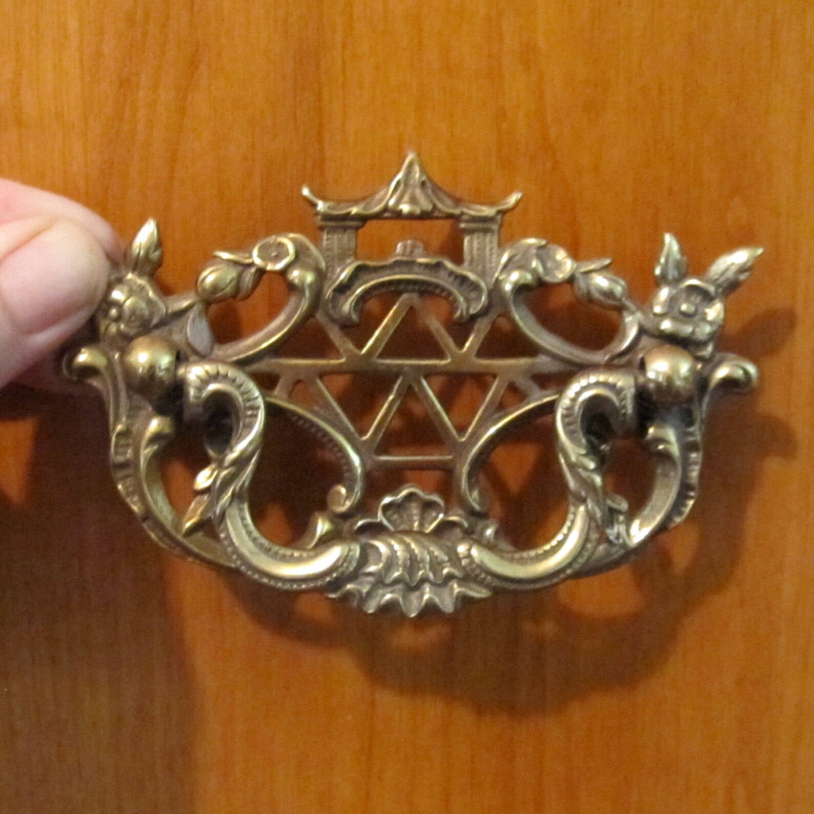 Brass Drawer Handles Solid Brass Vintage Drawer Pulls Set of 2 - Etsy