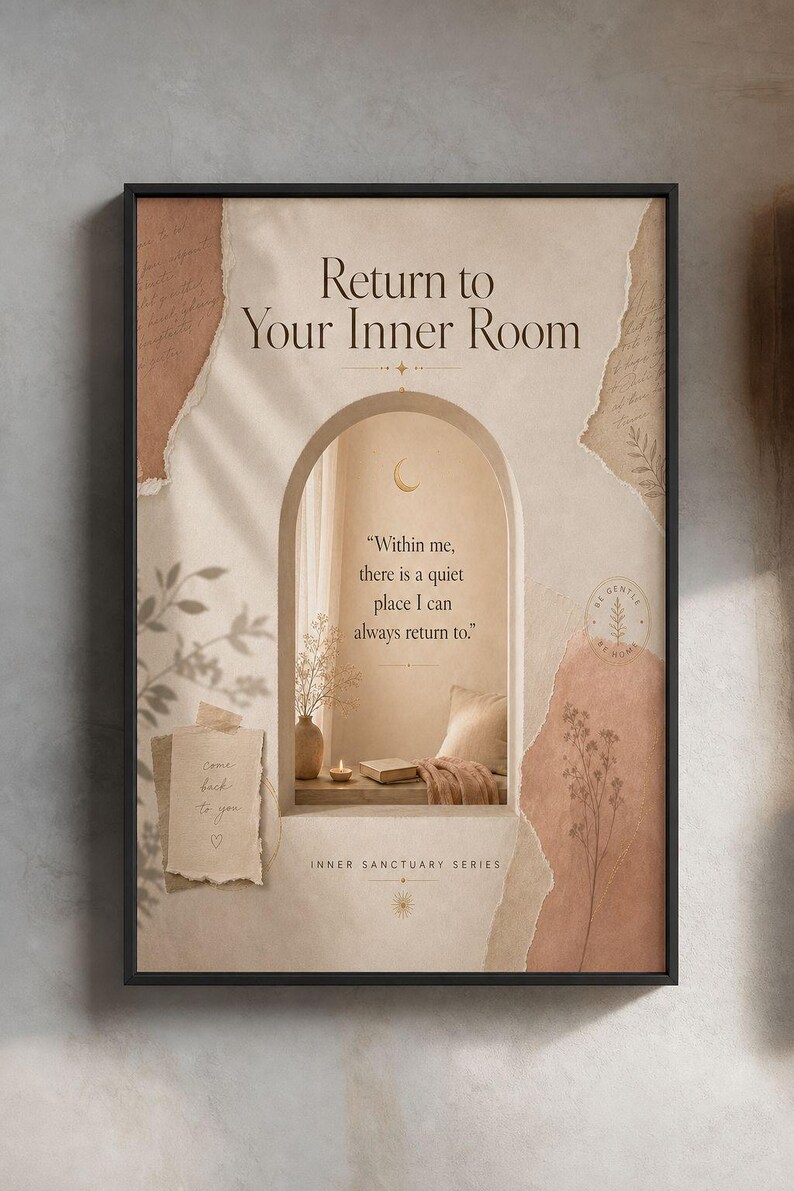 Quiet Place Quote Poster | Matte Poster, Neutral Boho Arch Wall Art - Etsy