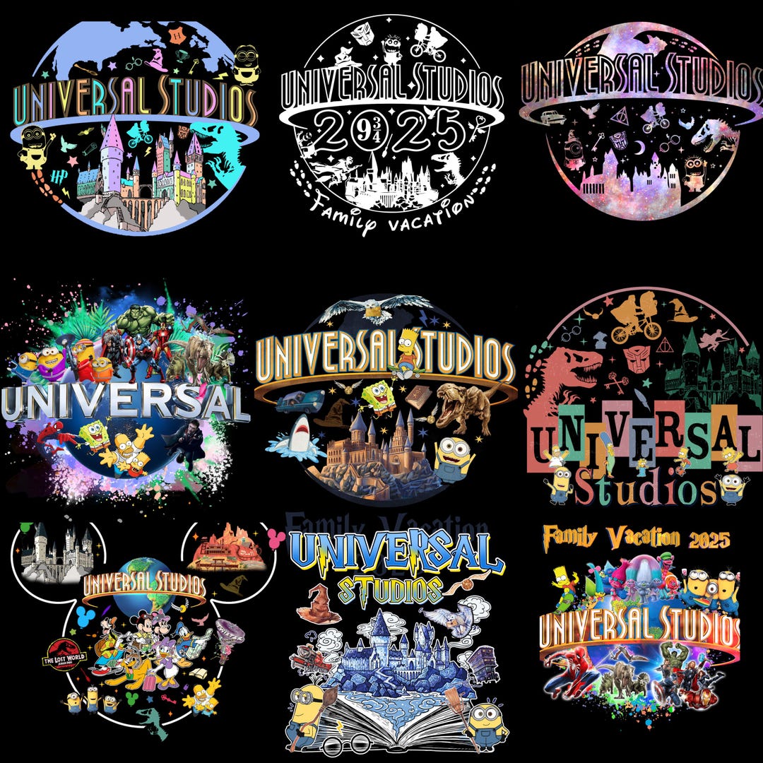 40+ Universal Studio 2025 Png-Bundle, 2025 Familienreise Png, Universal ...
