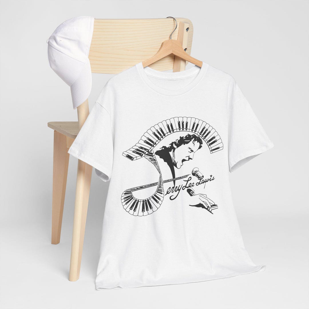 Vintage 80s Jerry Lee Lewis Graphic Tee - Retro Rock Music Shirt - Etsy UK