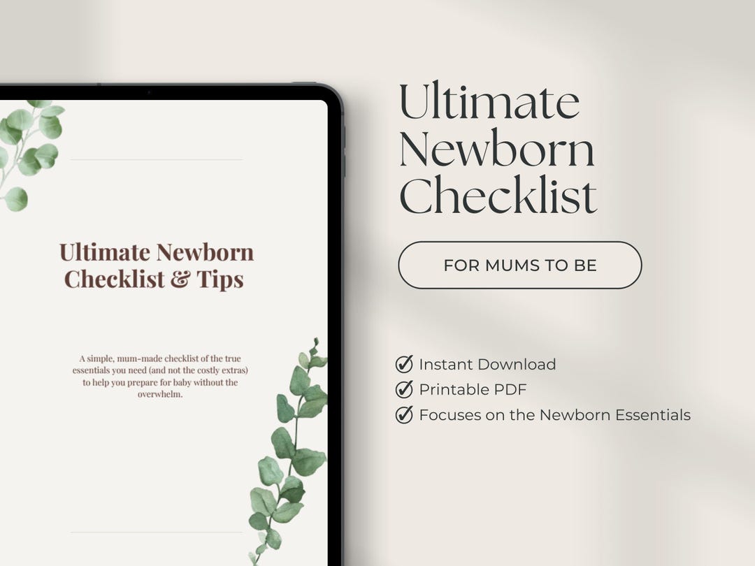 Essential Newborn Checklist | Hospital Bag List for Mom | Baby Registry ...