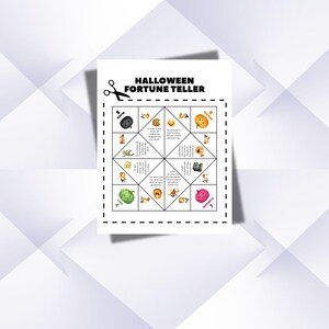 Halloween Origami Fortune Teller Game: Spooky Party Activity (PDF ...