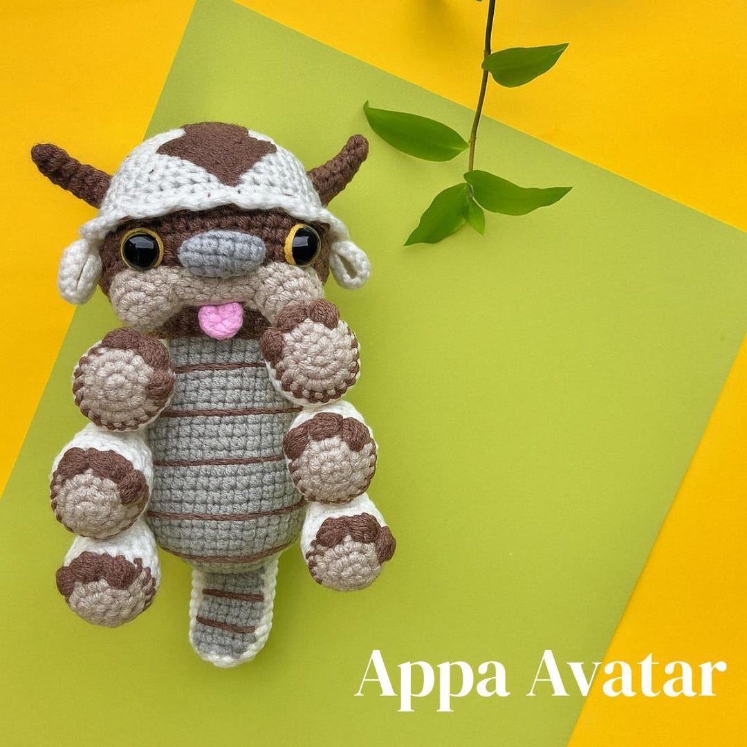 Amigurumi Appa Avatar Crochet Pattern | Crochet Appa Avatar Pattern | Bison Monster Crochet ...