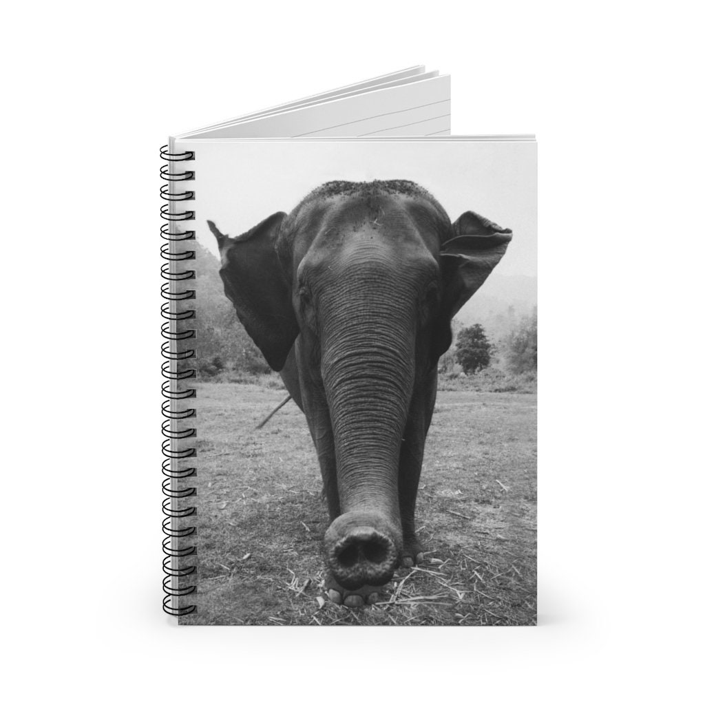 Elephant Notebook Lined Spiral Notebook Elephant Journal - Etsy UK
