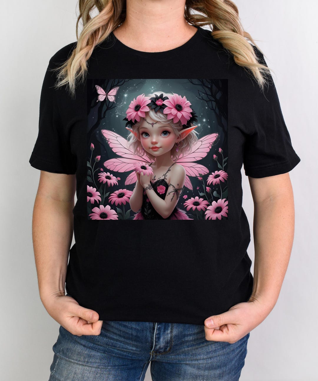 Fairycore T-shirt Png, Floral T-shirts, Rose Fairy Shirts, Fairy T ...