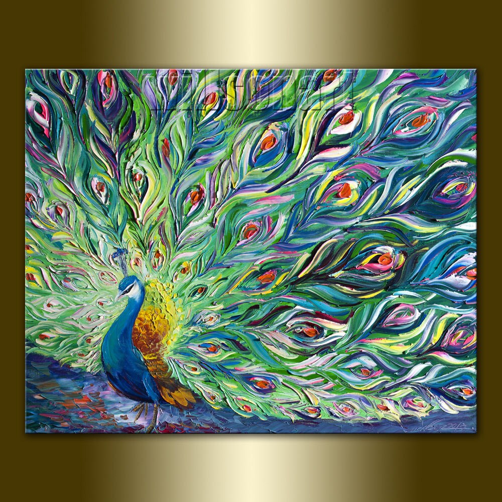 Oil Paintings Of Peacocks