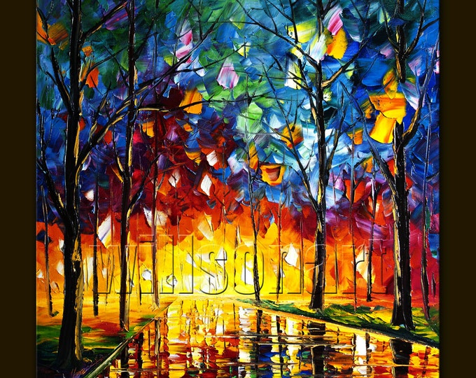 Original Modern Landscape Painting Oil on Canvas Textured - Etsy