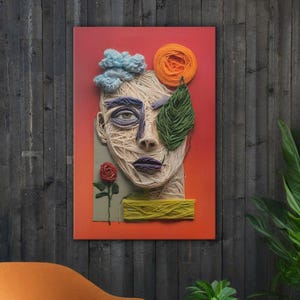 Yarn Wall Art – Abstract Wall Art – Colorful Textured Wall Art for ...