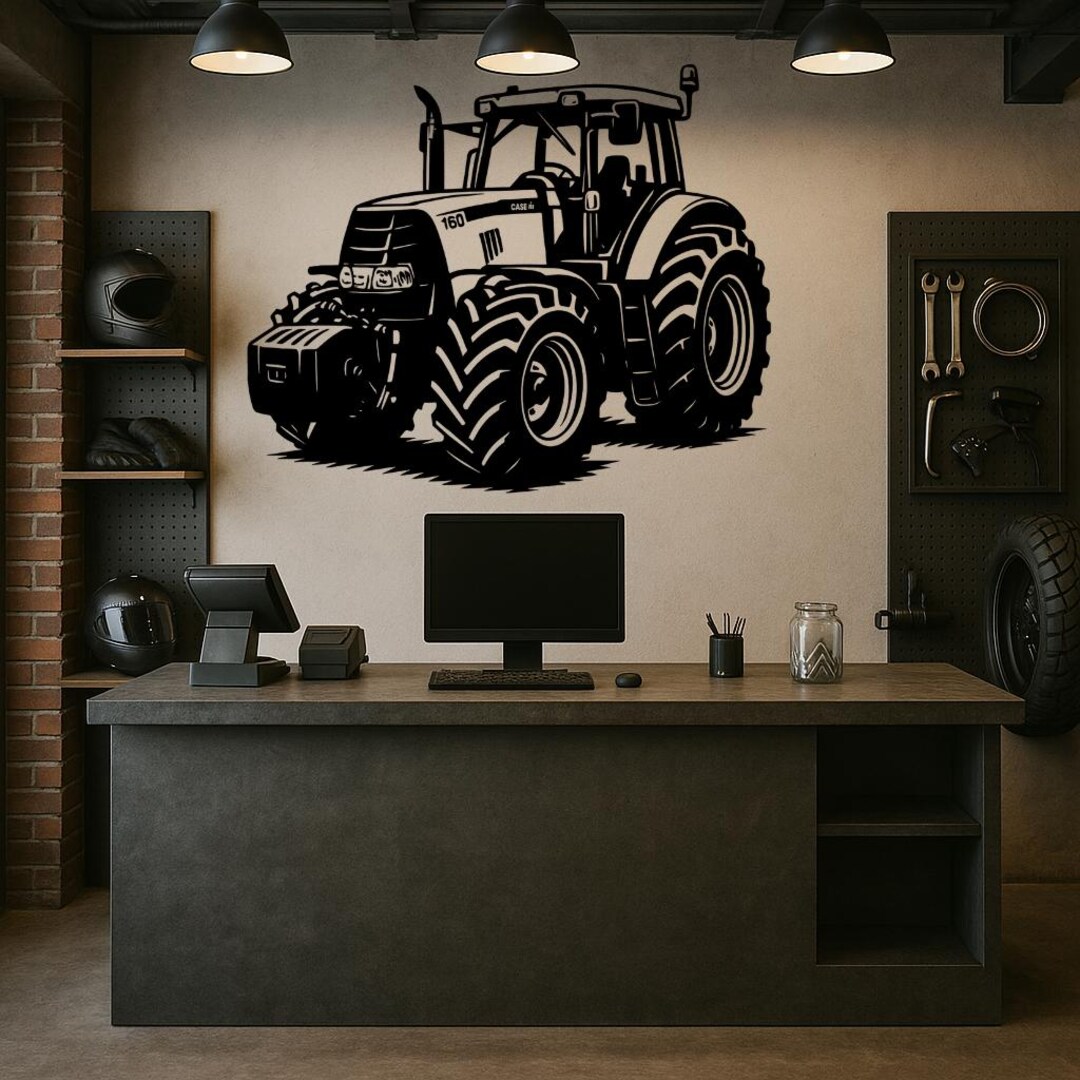 Wooden Tractor Wall Art | Laser-cut Farming Vehicle Decor | Modern ...