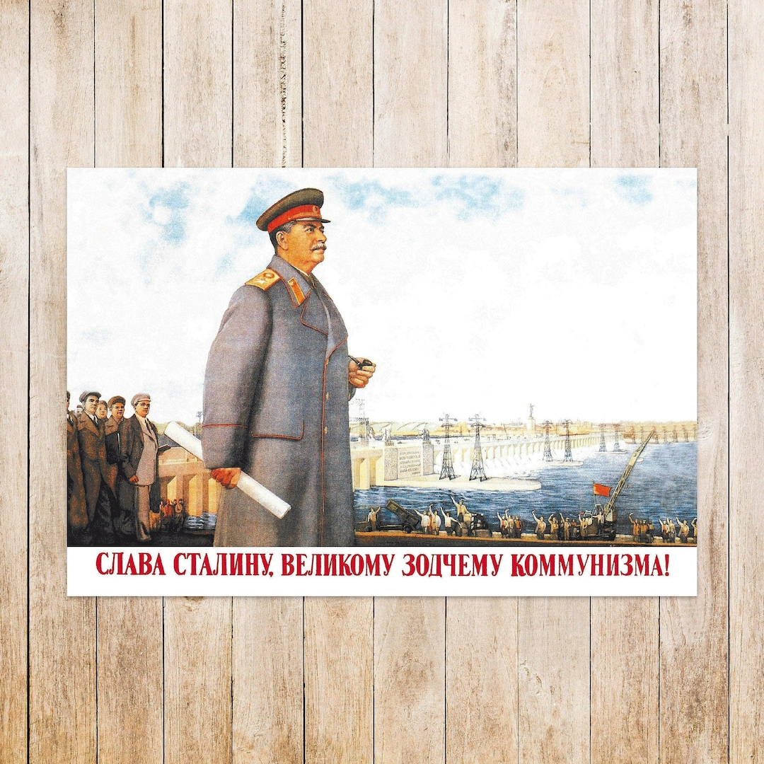 Joseph Stalin Poster - Joseph Stalin Print - Propaganda Print - Soviet ...