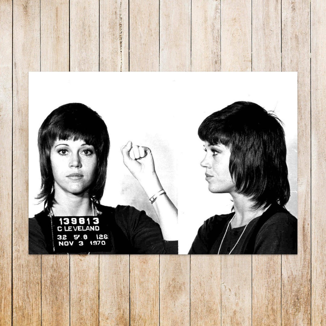 Jane Fonda Mug Shot Print | Jane Fonda Poster | Mugshots | Jane Fonda ...