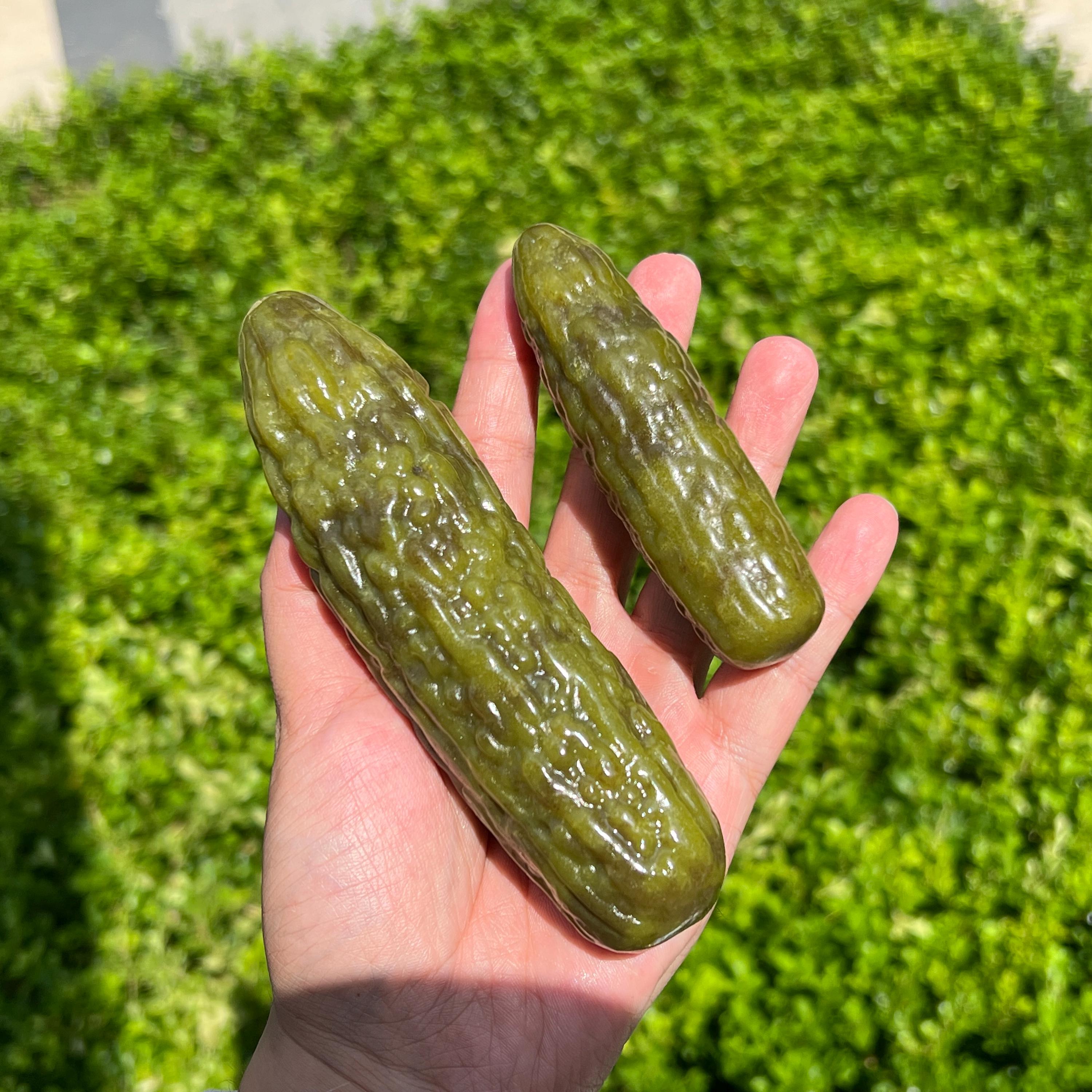 Hand Carved Serpentine Bitter Gourd: Hyper Realistic Veggie Decor - Etsy