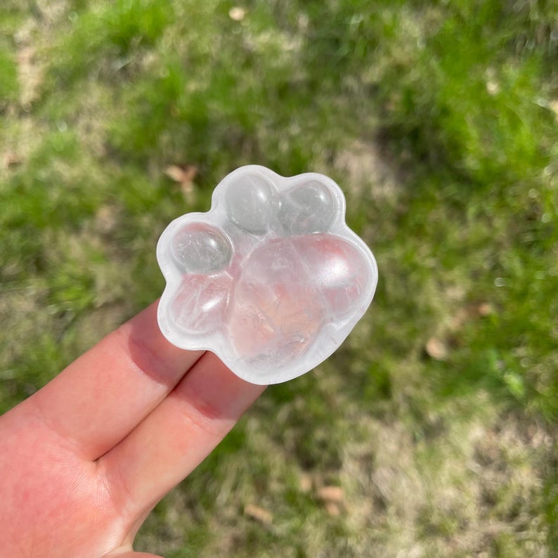 Natural Crystal Cat Paw Carving,reiki Healing Gemstone,home Decor 1pc ...