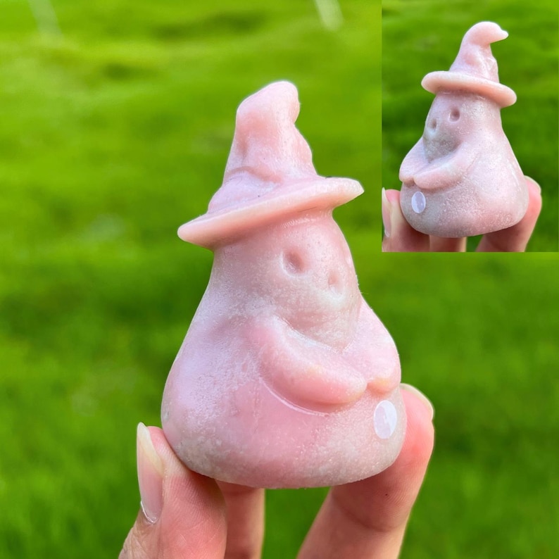 Hand Carved Pink Opal Animal Figurine, Healing Crystal Decor - Etsy