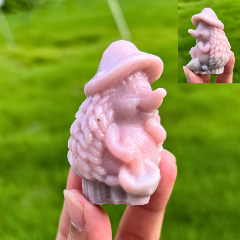 Hand Carved Pink Opal Animal Figurine, Healing Crystal Decor - Etsy