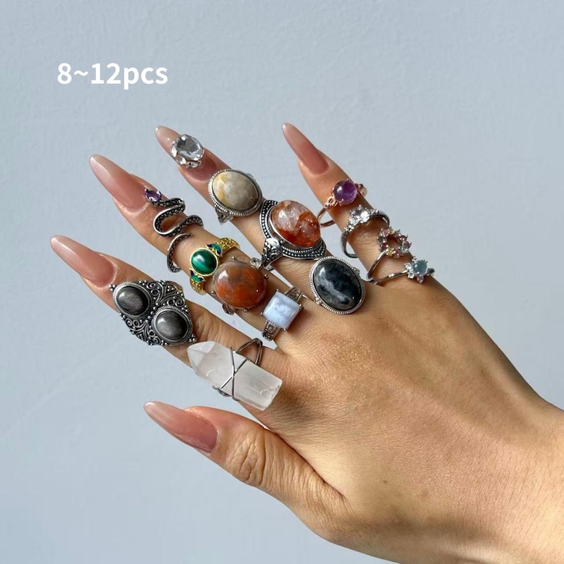 Crystal Stacking Rings - Etsy