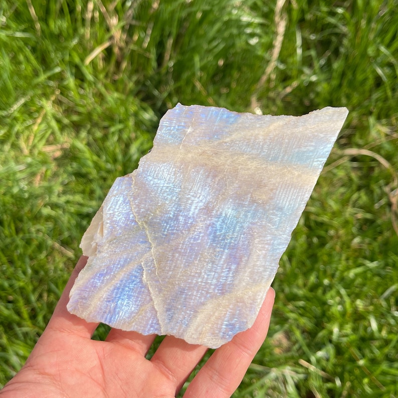 Natural Moonstone Slice,crystal Freefrom,reiki Healing,crystal Gift ...