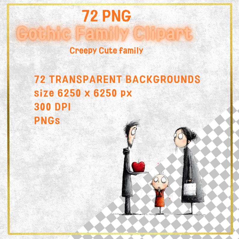 Gothic Family Clipart Bundle: Dark Academia PNG (72 Files) - Etsy