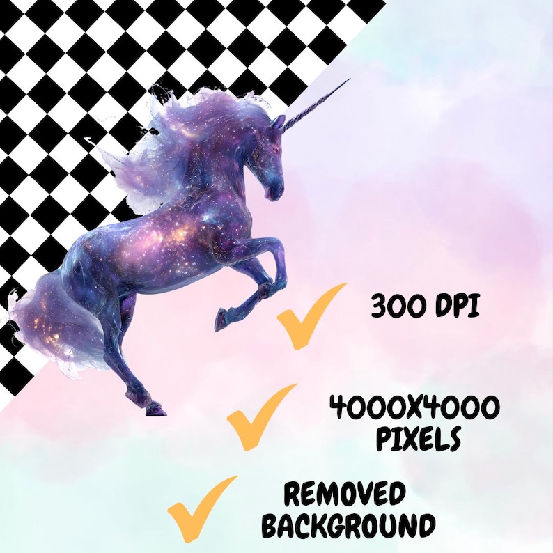 Galaxy Unicorn Clipart Set, Cosmic Fantasy Horse Illustration, Mystical ...