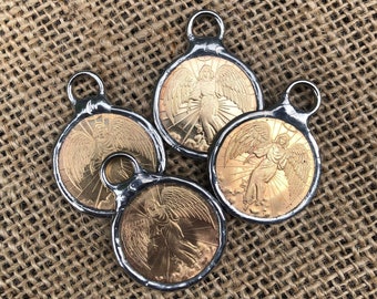 Double Sided Guardian Angel Coin - Etsy