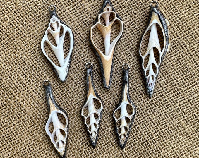 Handmade Spiral Shell Slice Pendant - Rustic Soldered Seaside Jewelry ...