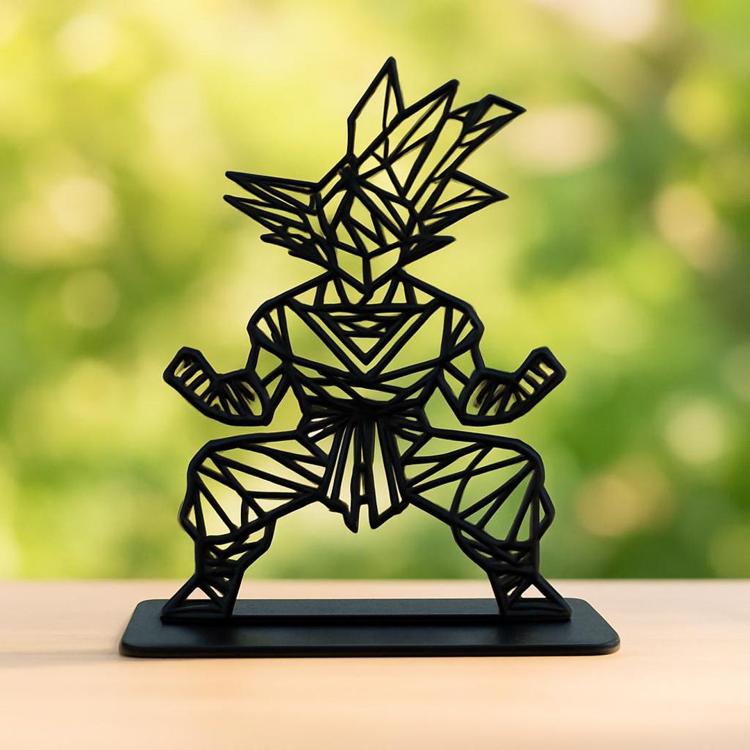Dragon Ball / Son Goku / Son Goku Figure / Geometric Dragon Ball - Etsy