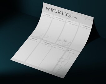 Minimal Weekly Planner | Printable PDF | A4 | Digital Download | Simple ...