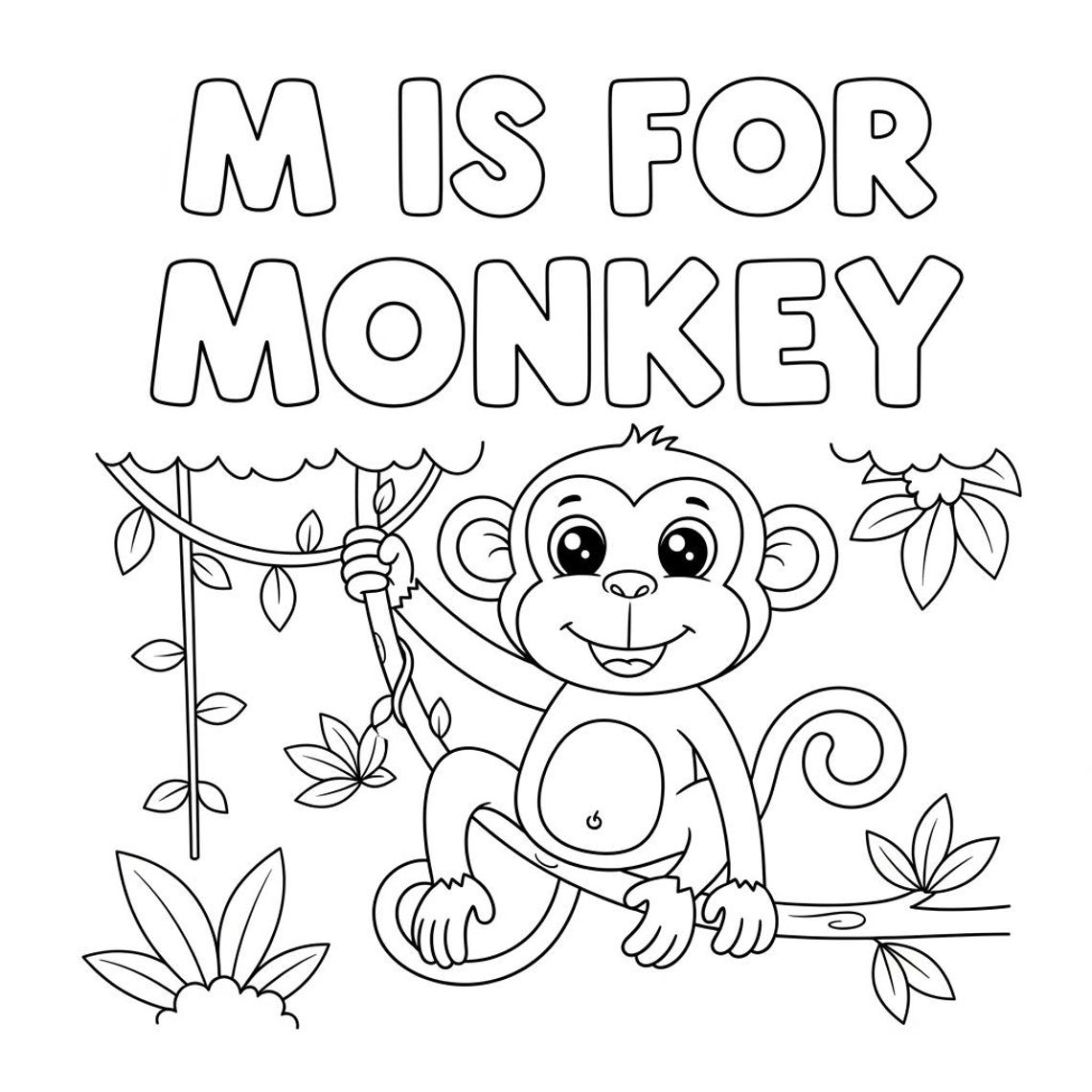 A–Z Animal Alphabet Coloring Book for Kids | Printable PDF | Preschool ...