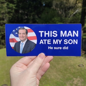 This Man Ate My Son Funny Bumper Sticker or Magnet 7x3" - Etsy