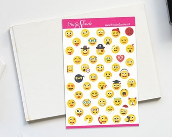 Emoji Sticker Sheet - Etsy