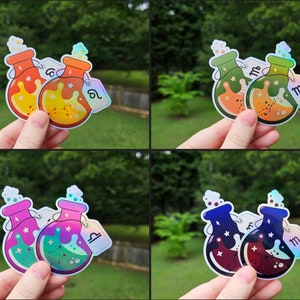 Zodiac Potion Bottle Stickers Astrology Sign-inspired Decals Available ...