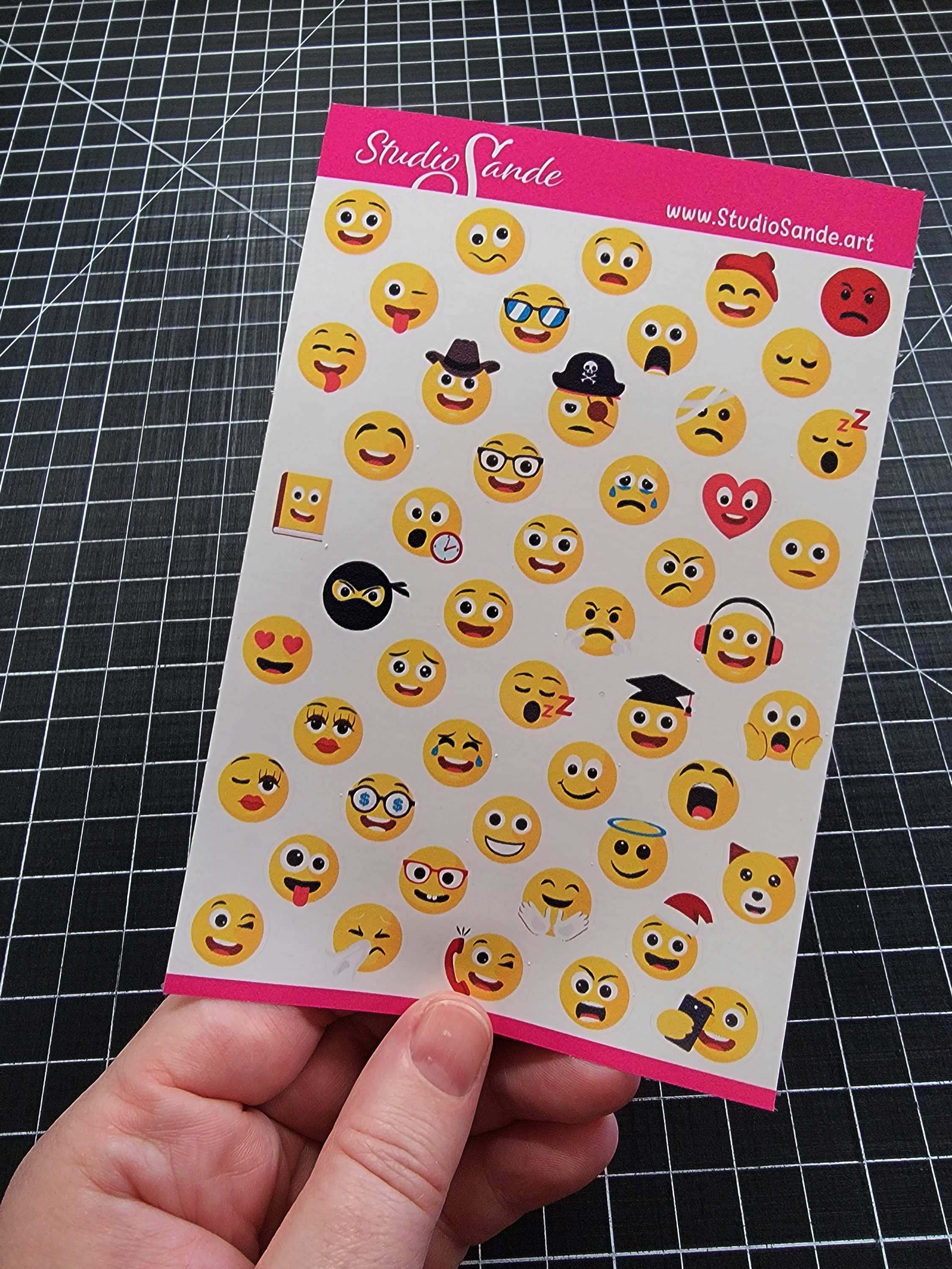 Cute Emoji Sticker Sheet Emoji Smiley Face Planner | Etsy