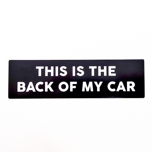 Back of Car Sticker - Etsy