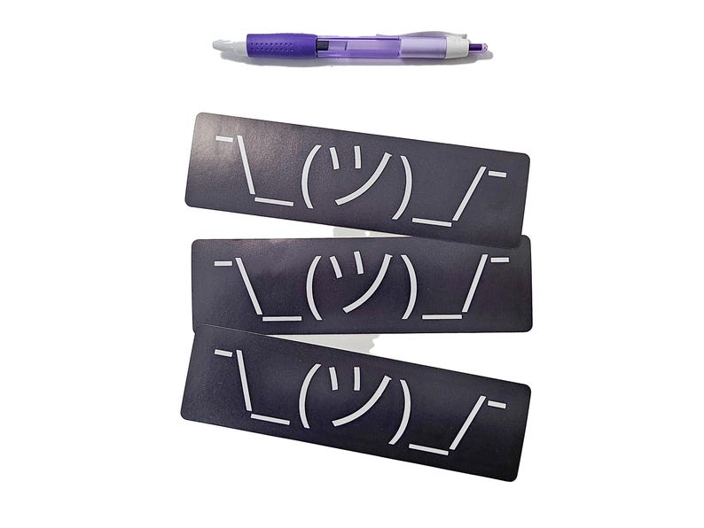 Shrug Emoticon 7" Waterproof Bumper Sticker or Magnet - Etsy