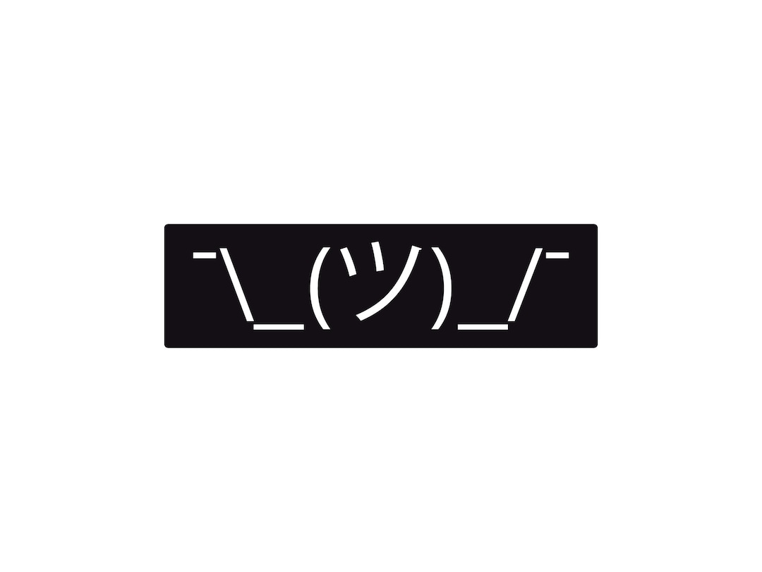 Shrug Emoticon 7" Waterproof Bumper Sticker or Magnet - Etsy