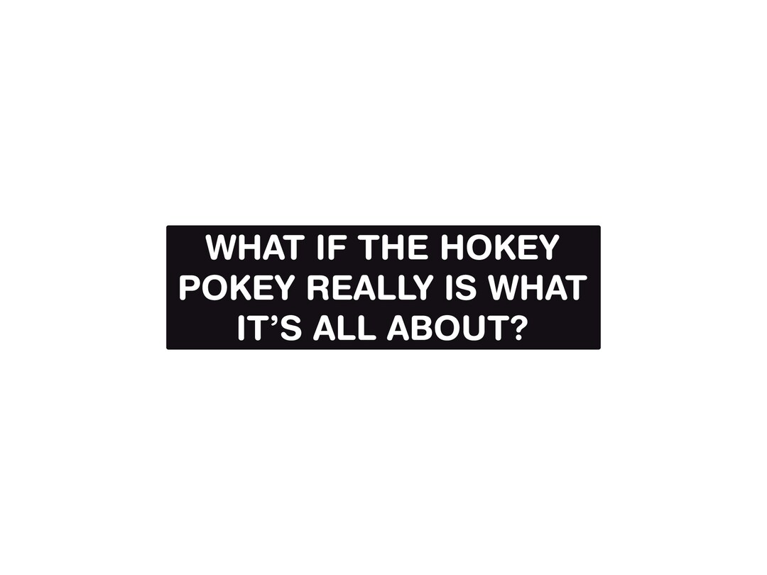 Hokey Pokey Bumper Sticker: Absurd Wisdom Waterproof Magnet - Etsy