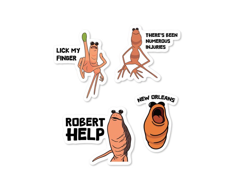Marcus the Worm Meme Sticker Set – Funny Vrchat Decals - Etsy