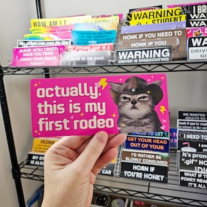 This is My First Rodeo Cat Funny Bumper Sticker or Magnet 7x3 - Etsy