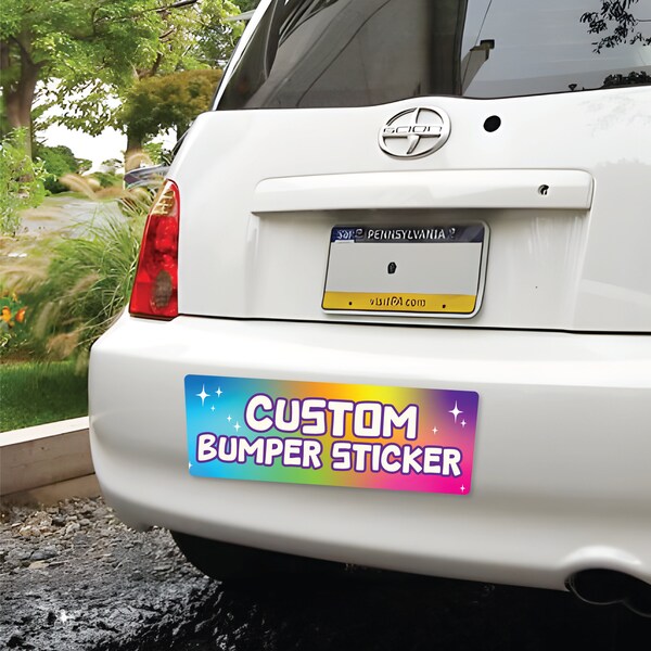 Custom Bumper Sticker Permanent - Etsy