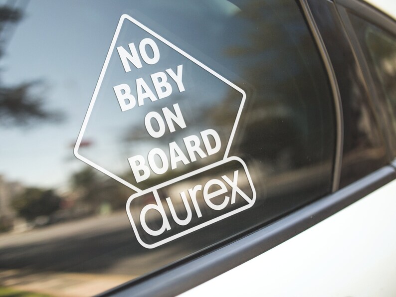 No Baby on Board Funny Decal Sticker - Etsy