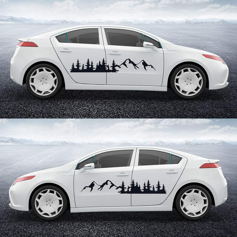 Forest and Mountain Scenery Graphics Car Side Body Stickers | Etsy