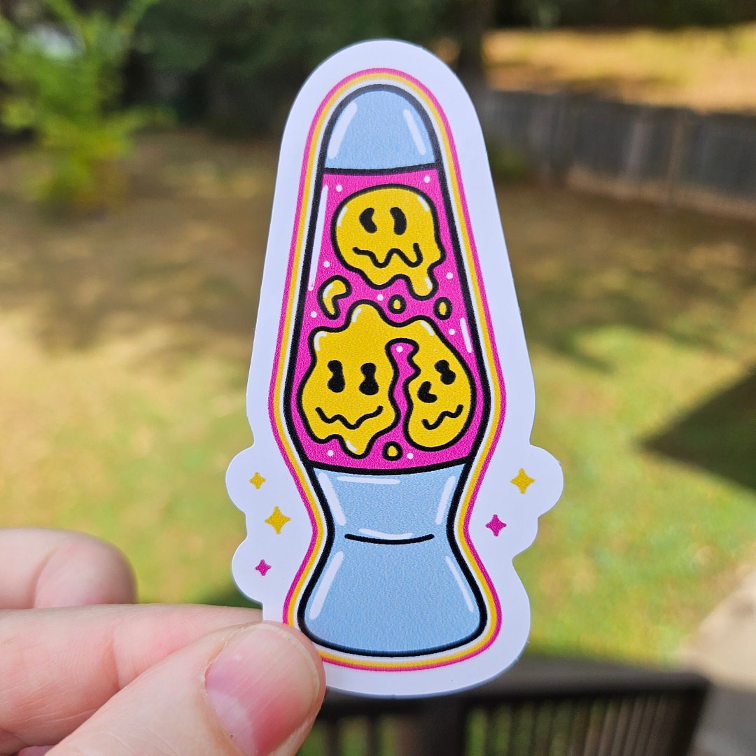 3 Melting Smiling Faces Lava Lamp Vinyl Premium - Etsy