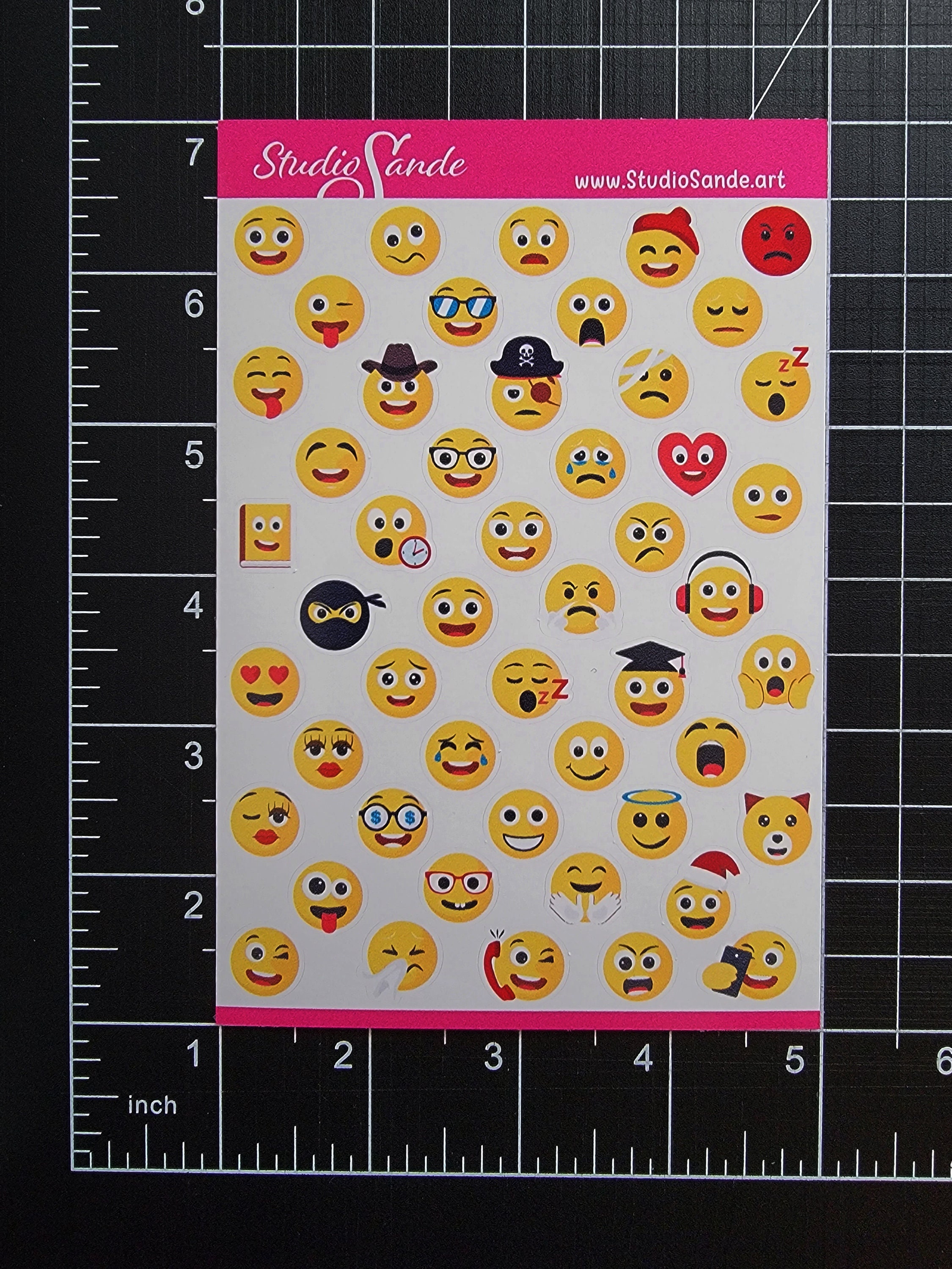 Cute Emoji Sticker Sheet Emoji Smiley Face Planner | Etsy